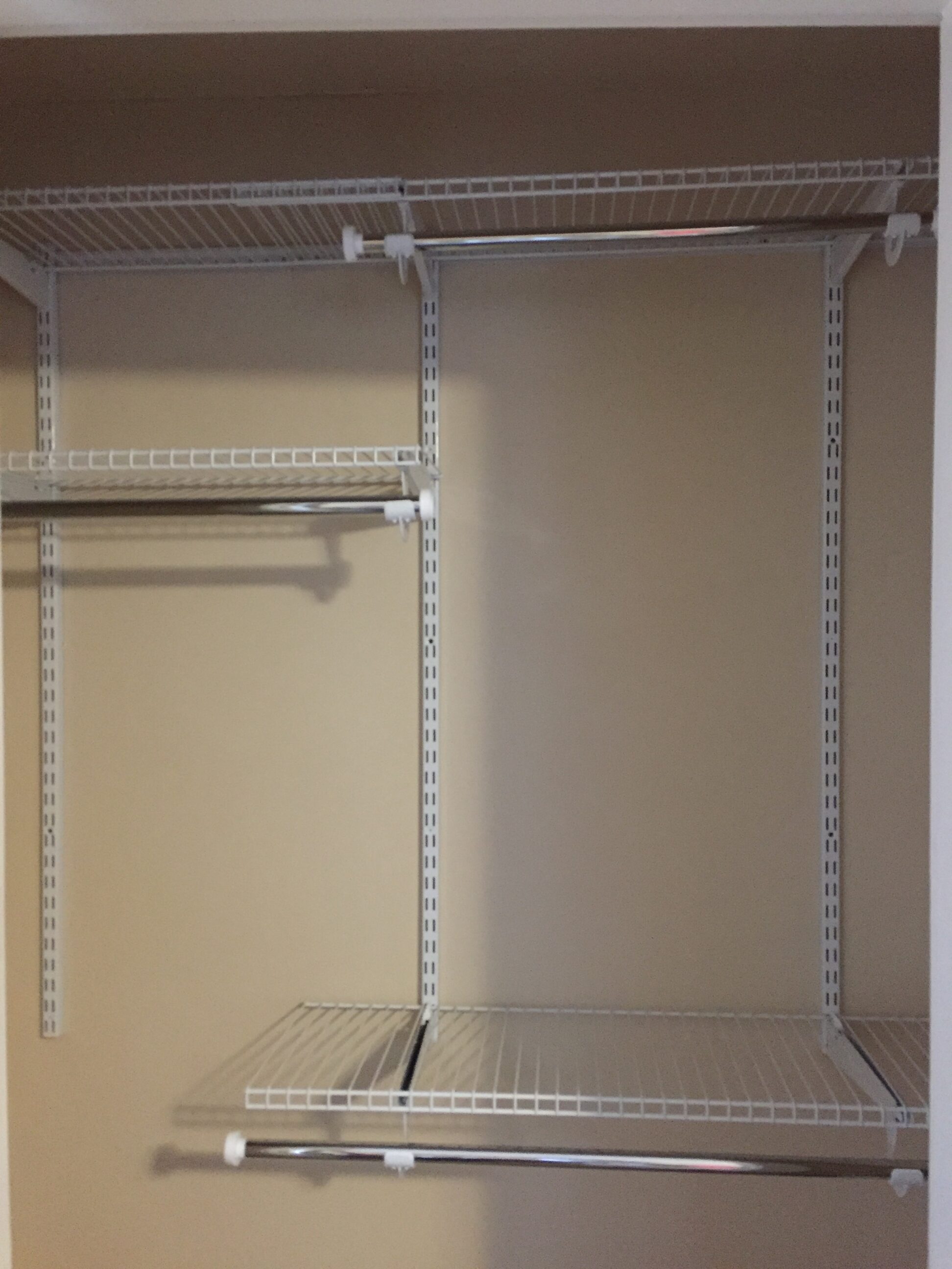 Installing Wire Shelving in the Closets - Reflections & Explorations